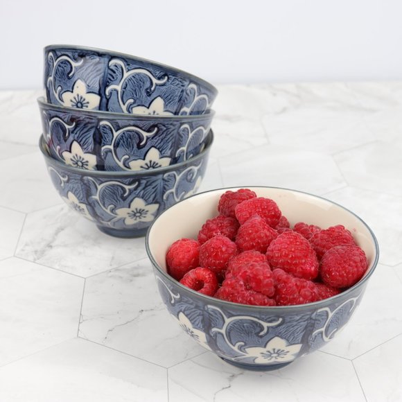 Dining | Four Set Stackable Ceramic Bowl Set Dessert 1 Oz | Poshmark